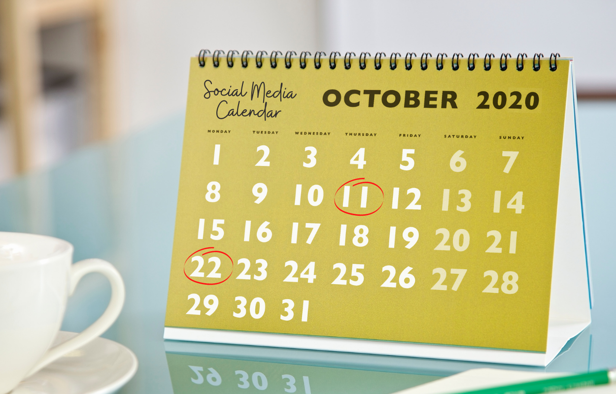 Social Media Calendar October 2022 | Digital Marketing Manager